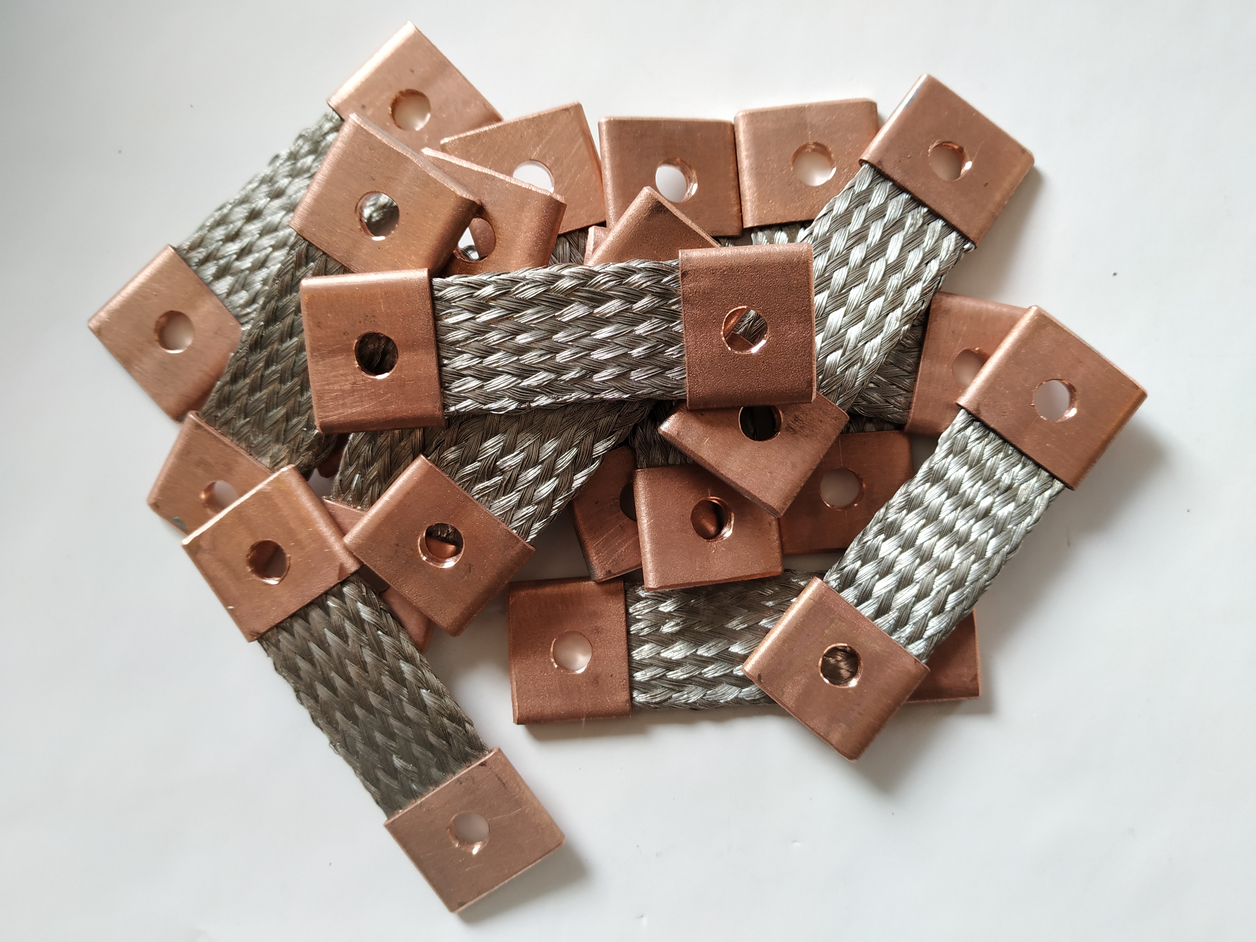 Flexible braided copper connectors